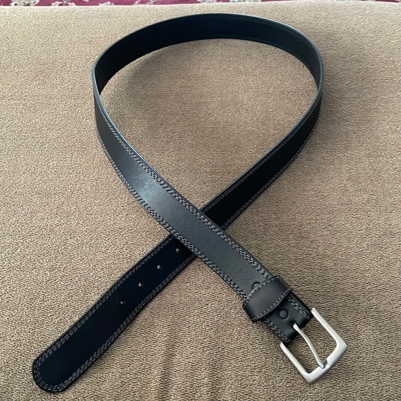 Wrangler | Accessories | Mens Wrangler Black Leather Silver Metal Belt ...